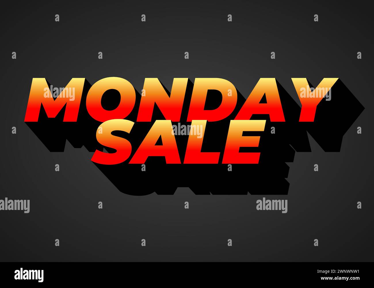 Monday sale. Text effect design in 3D style with eye catching colors ...