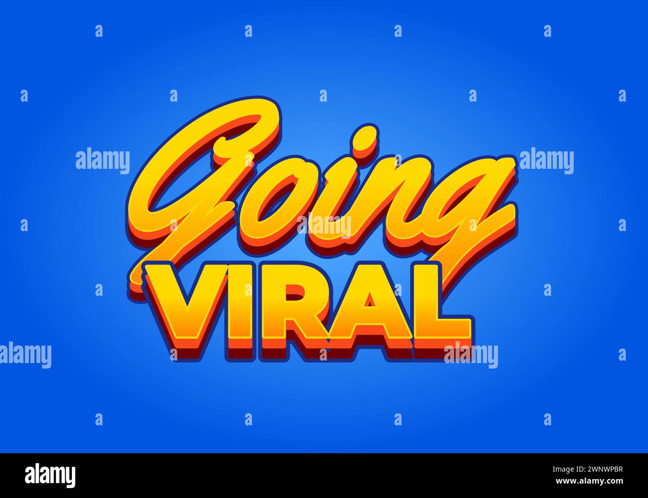 Going viral. Text effect design in eye catching color and 3D look ...