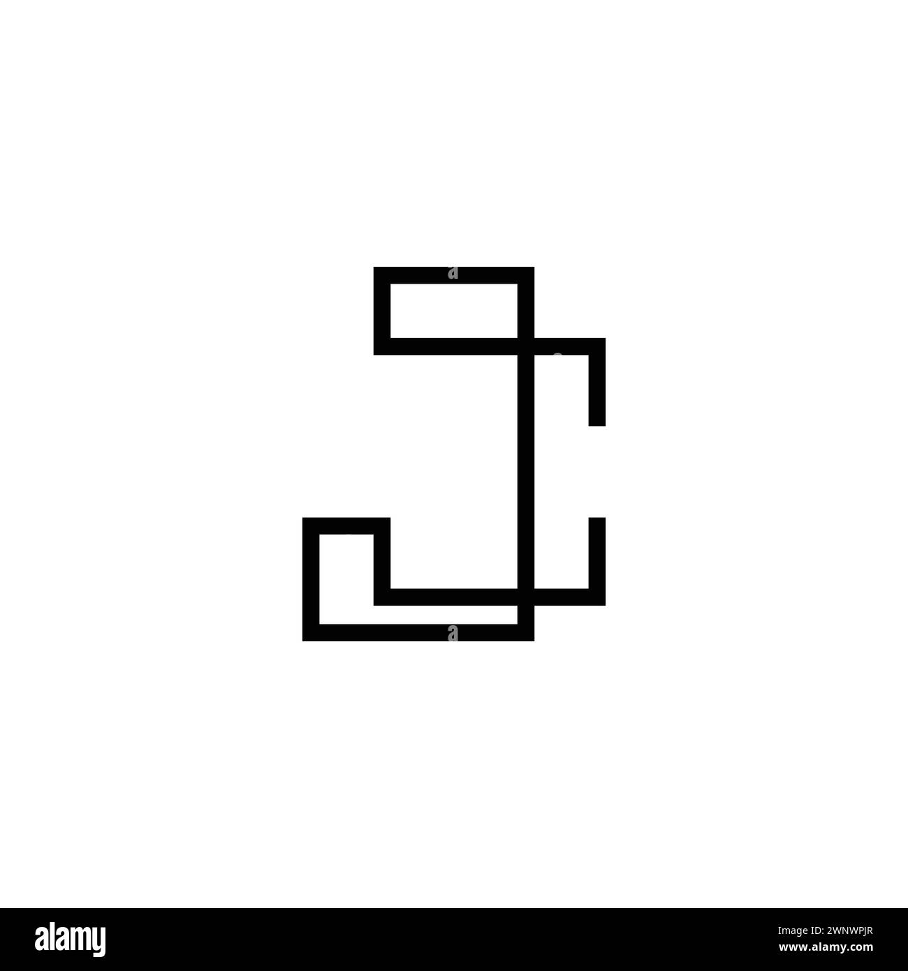 JC, CJ, Abstract initial monogram letter alphabet logo design Stock ...