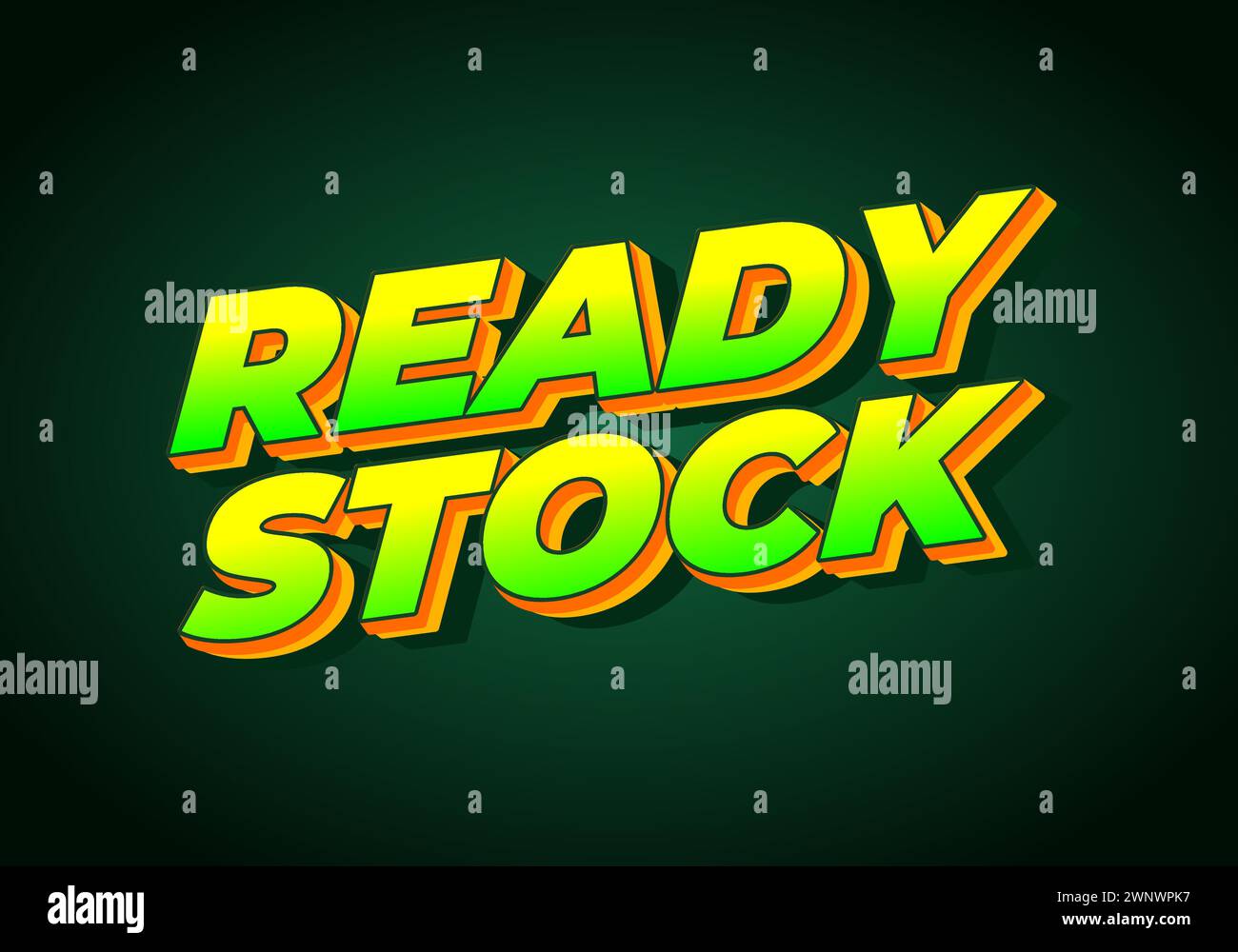 Ready stock. Text effect design in 3D look with eye catching colors ...