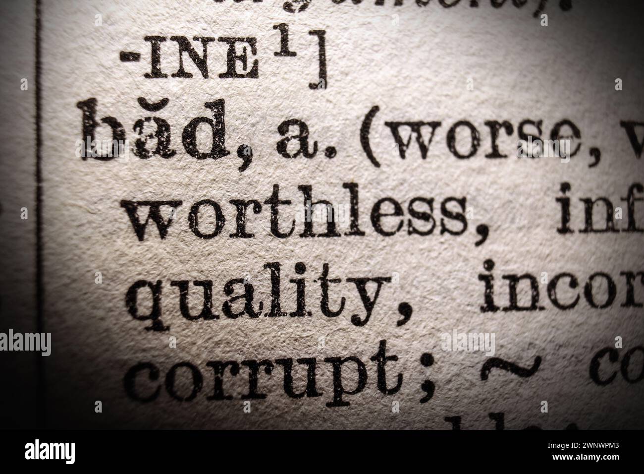 Page quality dictionary hi-res stock photography and images - Alamy