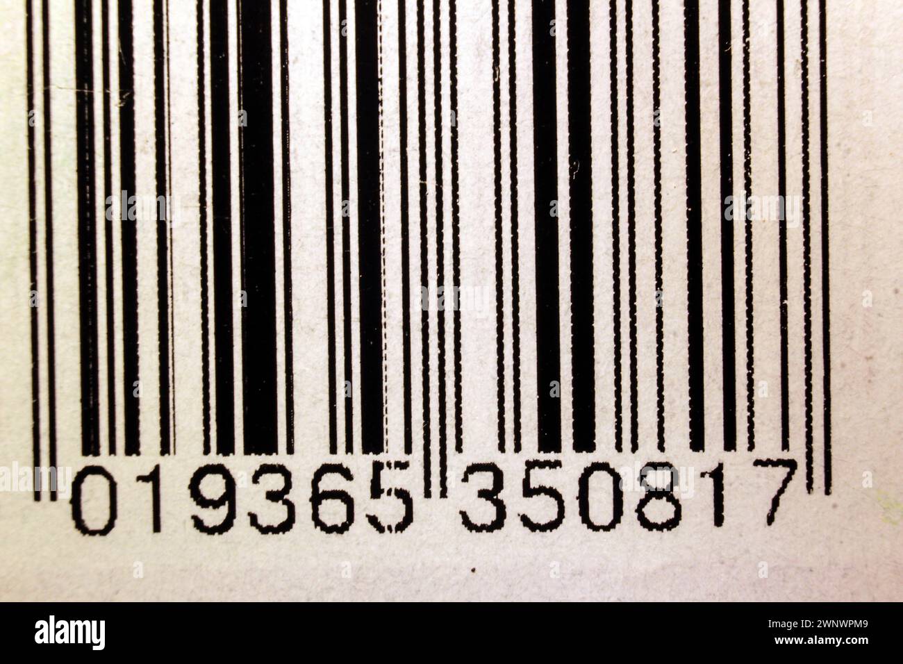 Barcode with numbers close-up Stock Photo - Alamy