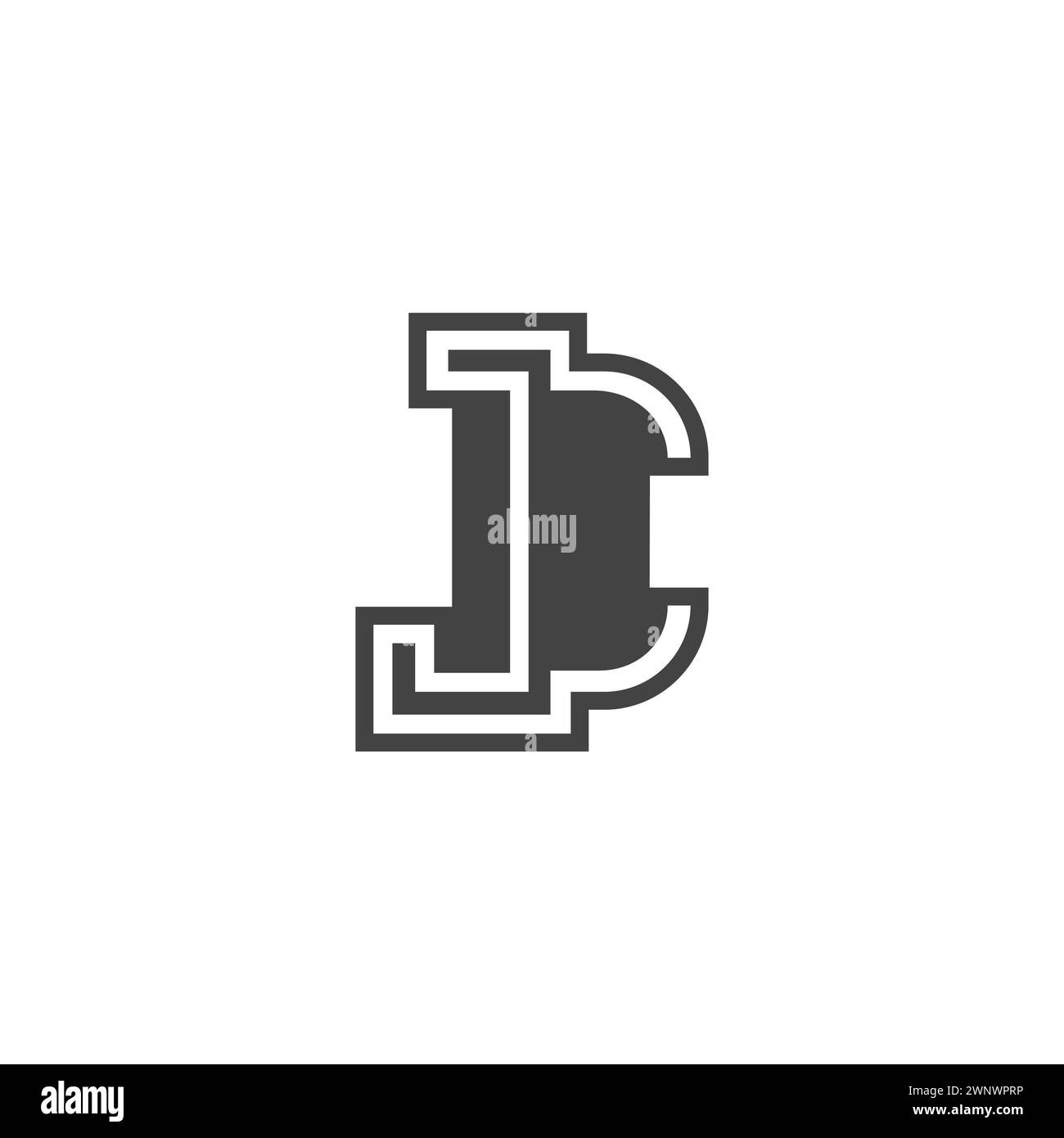 JC, CJ, Abstract initial monogram letter alphabet logo design Stock ...