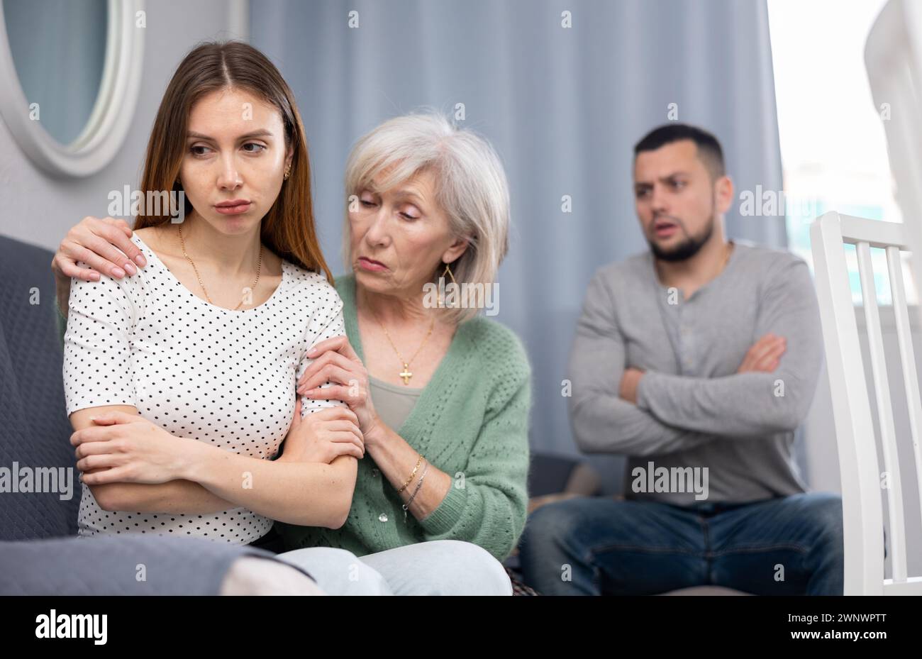 Husband berating wife hi-res stock photography and images - Alamy