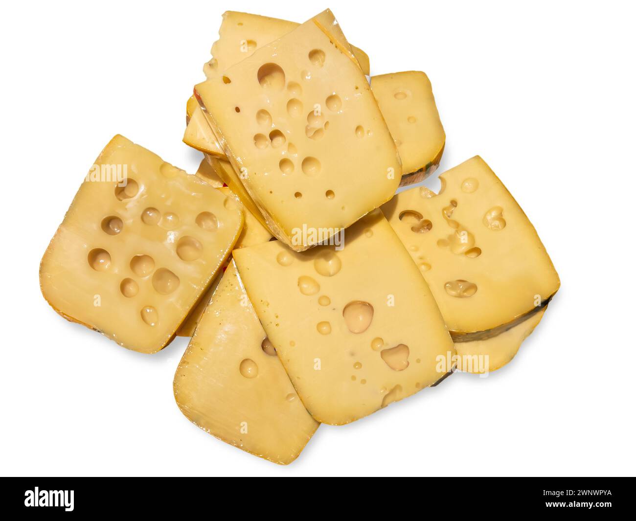Slice of emmenthal cheese hi-res stock photography and images - Alamy