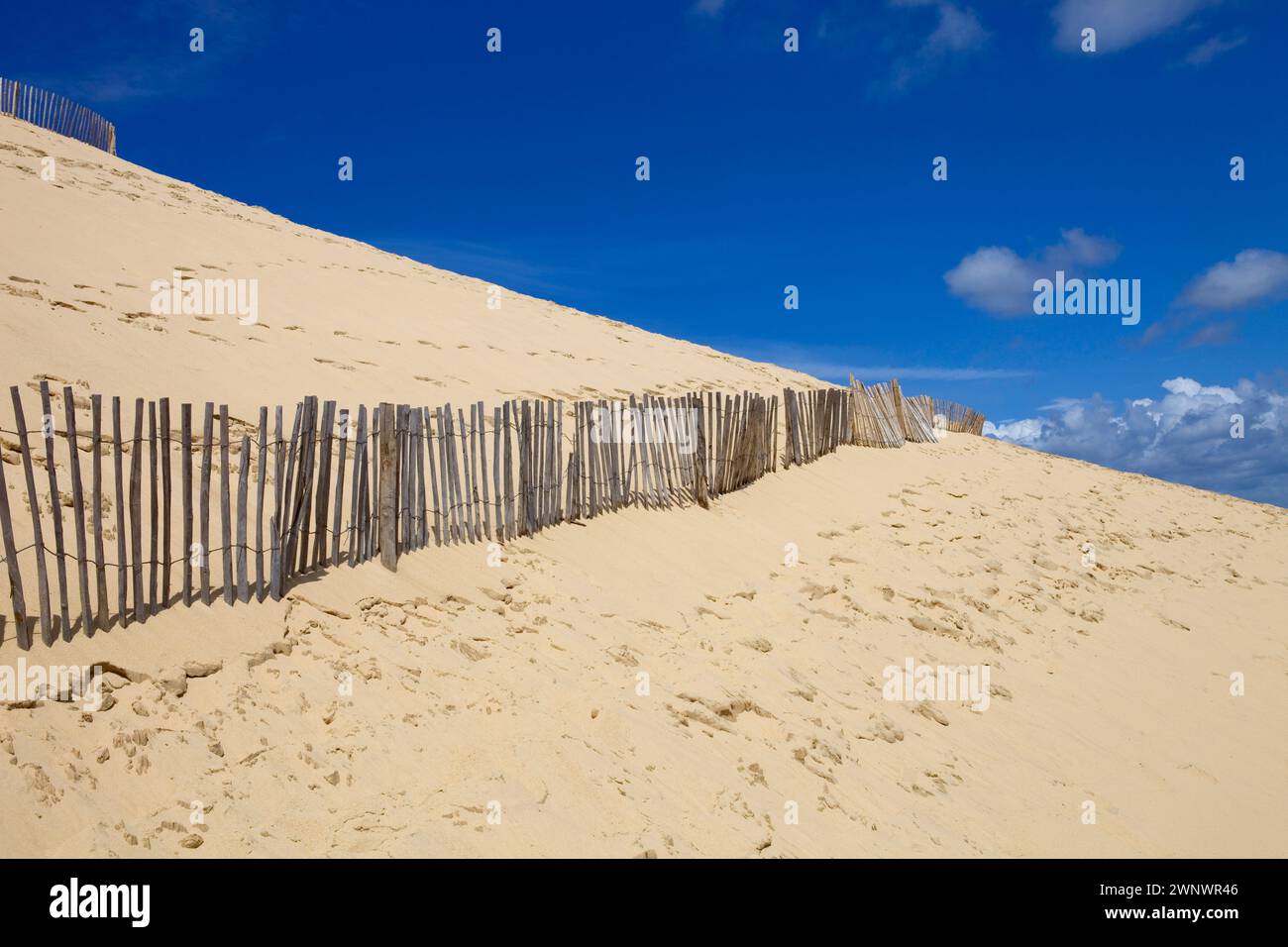 The Famous dune of Pyla, the highest sand dune in Europe, in Pyla Sur ...