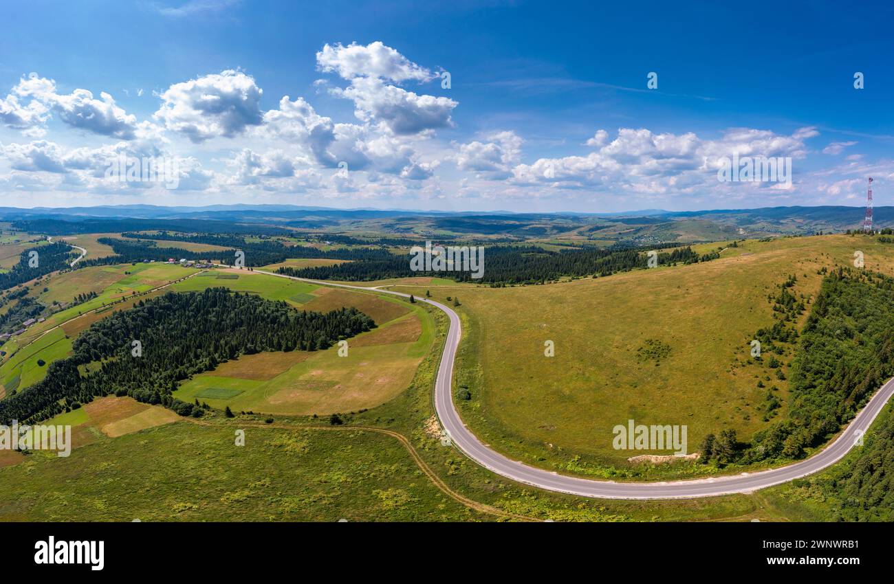 Top view countryside highway in hi-res stock photography and images - Alamy