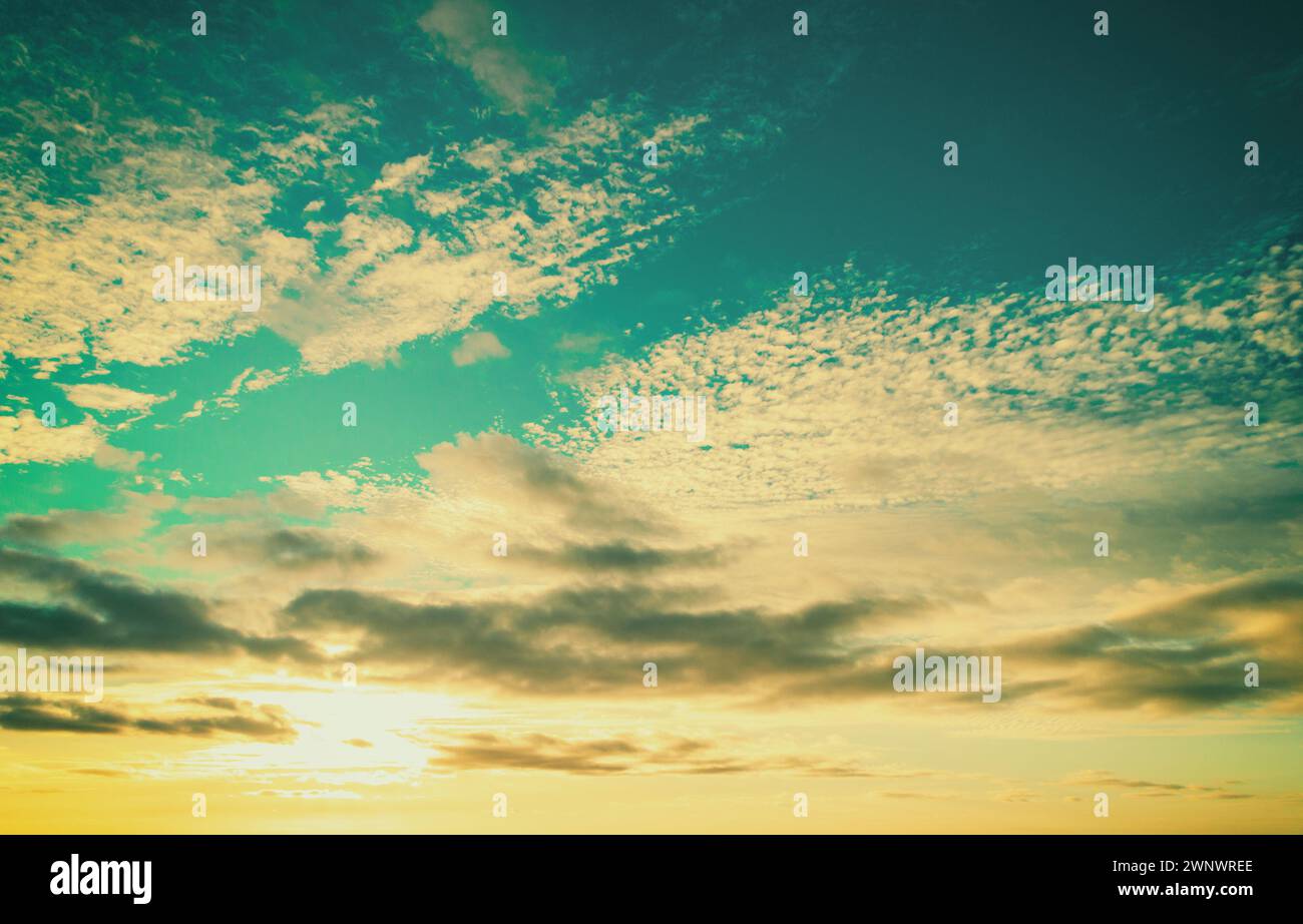 Colorful cloudy sky at sunset. Gradient color. Sky texture. Abstract ...