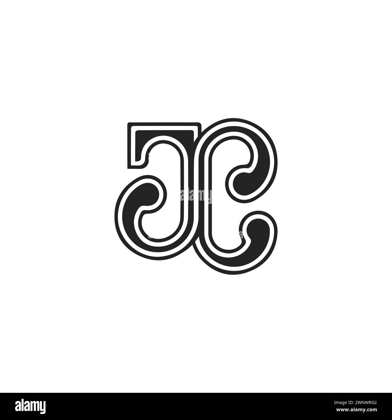 JC, CJ, Abstract initial monogram letter alphabet logo design Stock ...