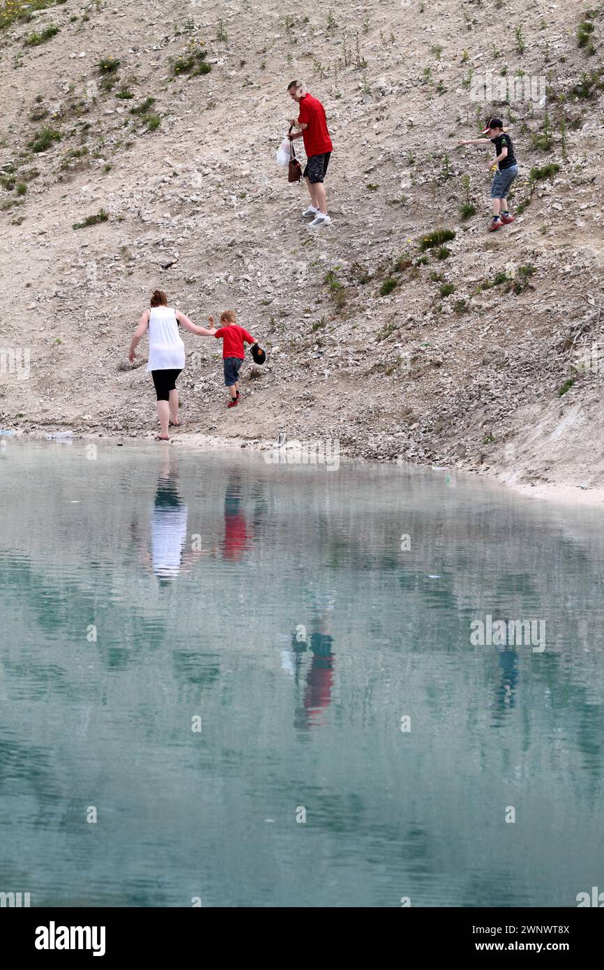 10/08/12 People swim in toxic 'Blue Lagoon' lake in Buxton, Derbyshire ...