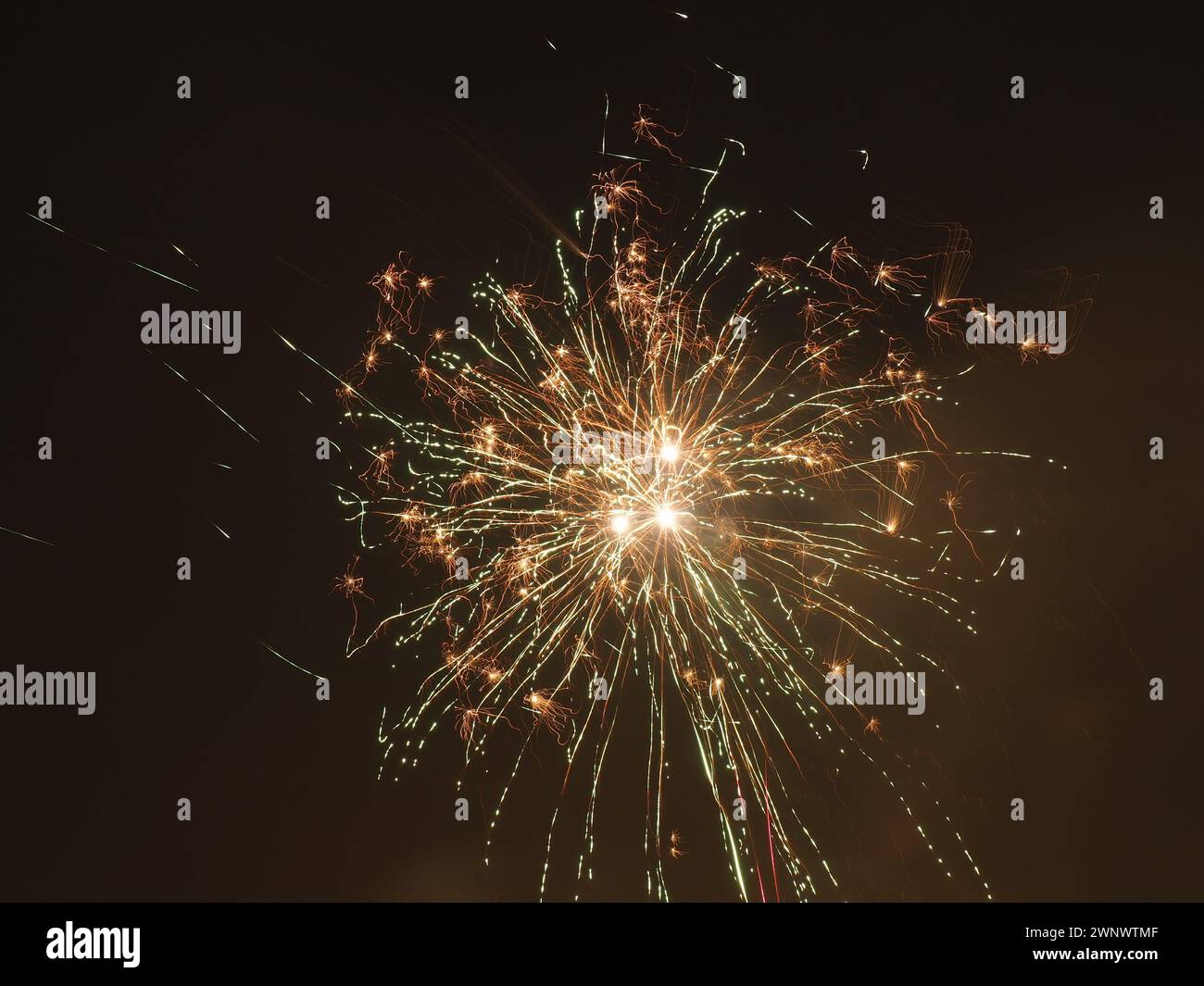 fireworks in the night sky. Colorful flashes of fire on a black ...