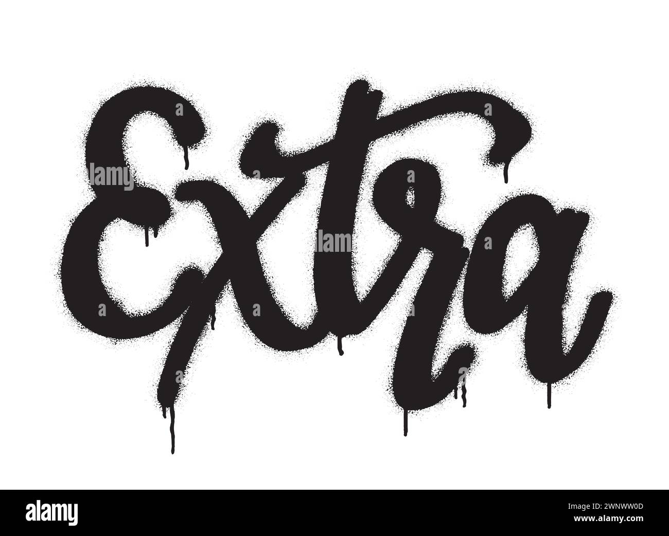 Spray graffiti hand written word EXTRA over white Stock Vector Image ...