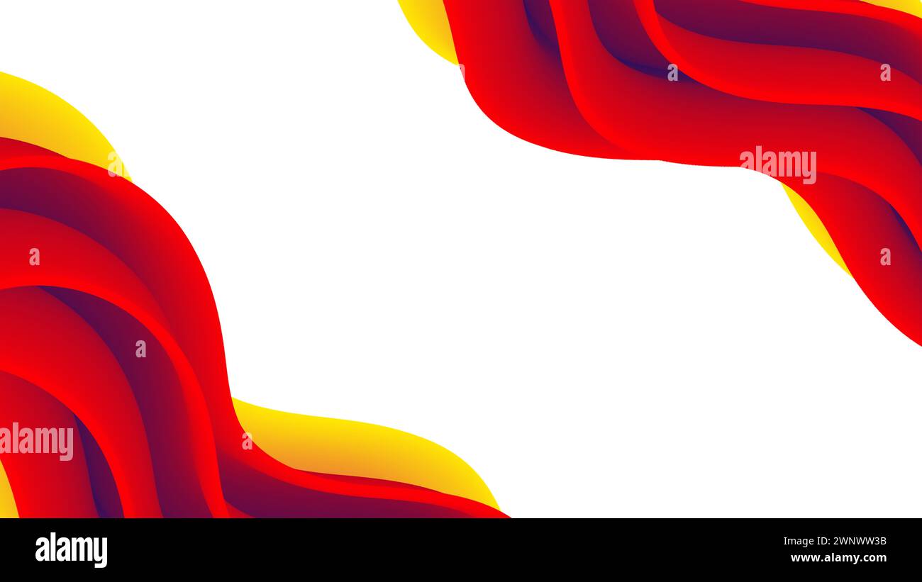 Wave with shadow. Abstract blue lines on a white background. Line art ...