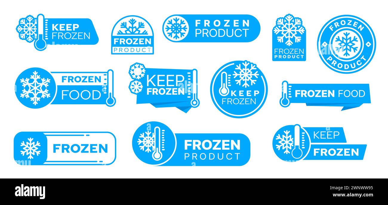 Food labels freezer Cut Out Stock Images & Pictures - Alamy