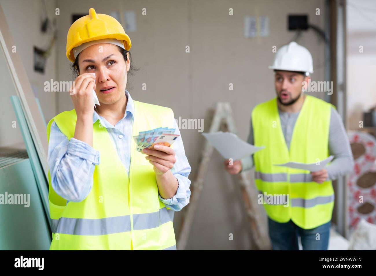 Crying construction hi-res stock photography and images - Alamy