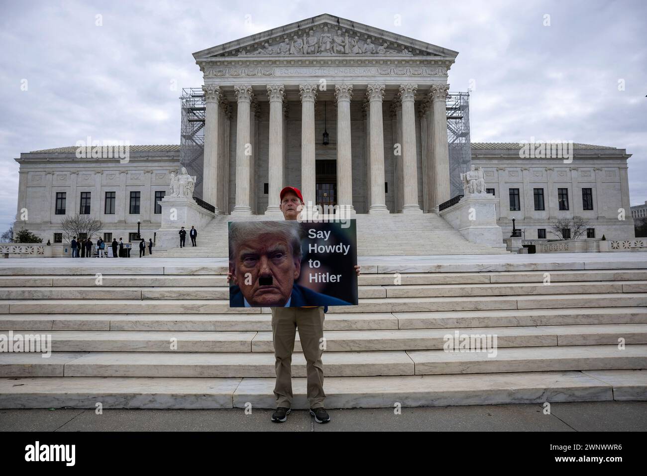 Eric Lamar of Washington, D.C. demonstrates outside the U.S. Supreme ...