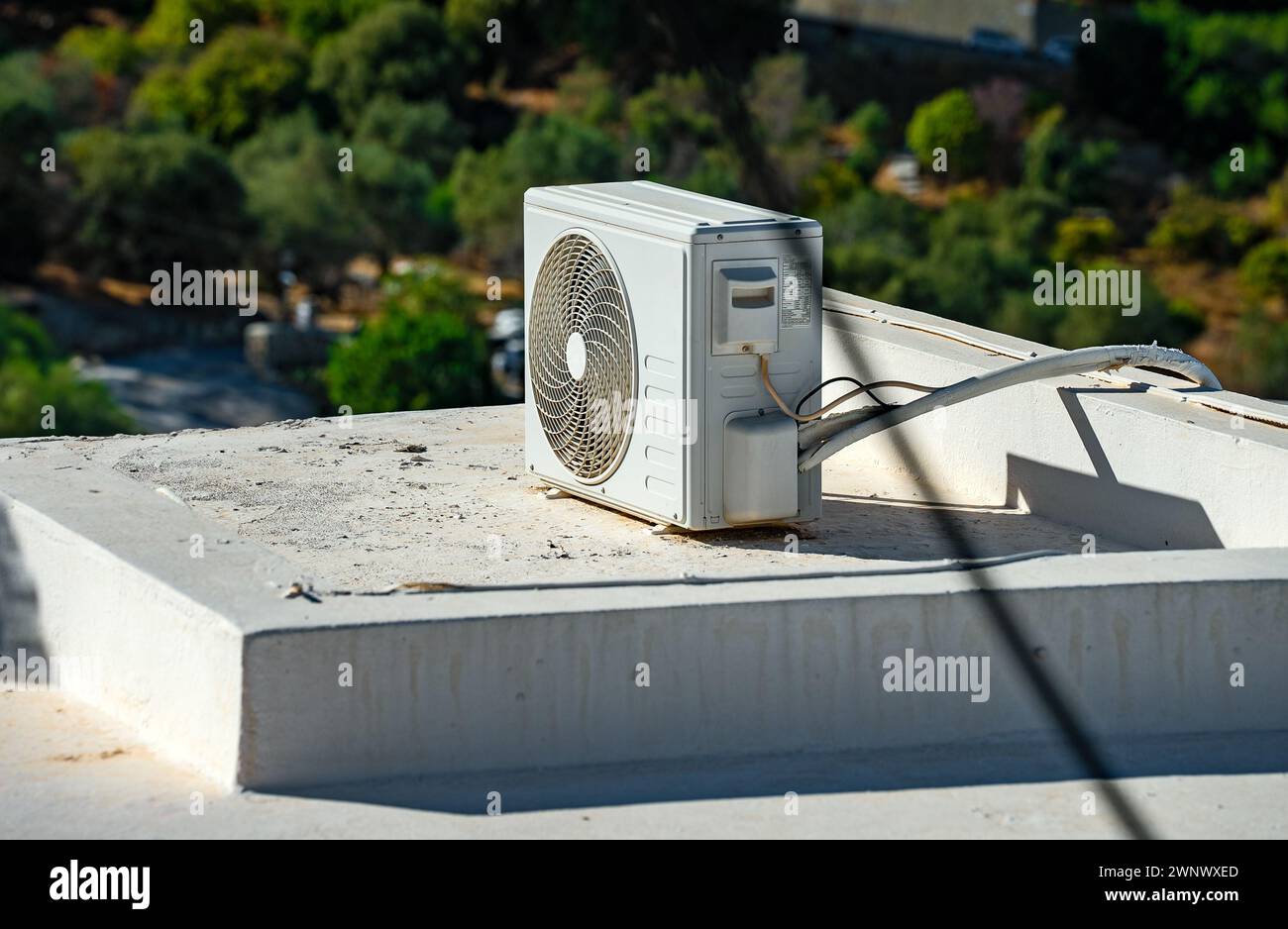 Air conditioning machine on balcony hi-res stock photography and images ...