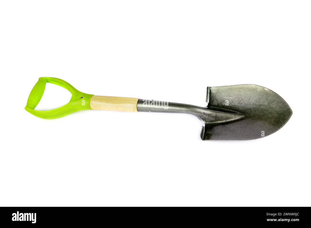 Small camp shovel with handle isolated on white background Stock Photo ...
