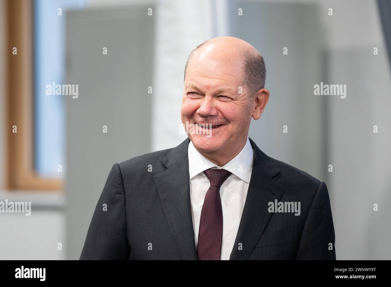 Glatten, Germany. 04th Mar, 2024. Federal Chancellor Olaf Scholz (SPD ...