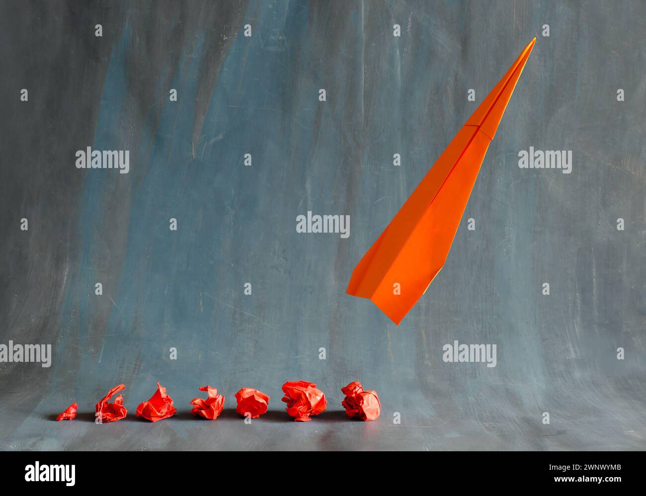 Fresh ideas for business transformation concept with crumpled paper ...