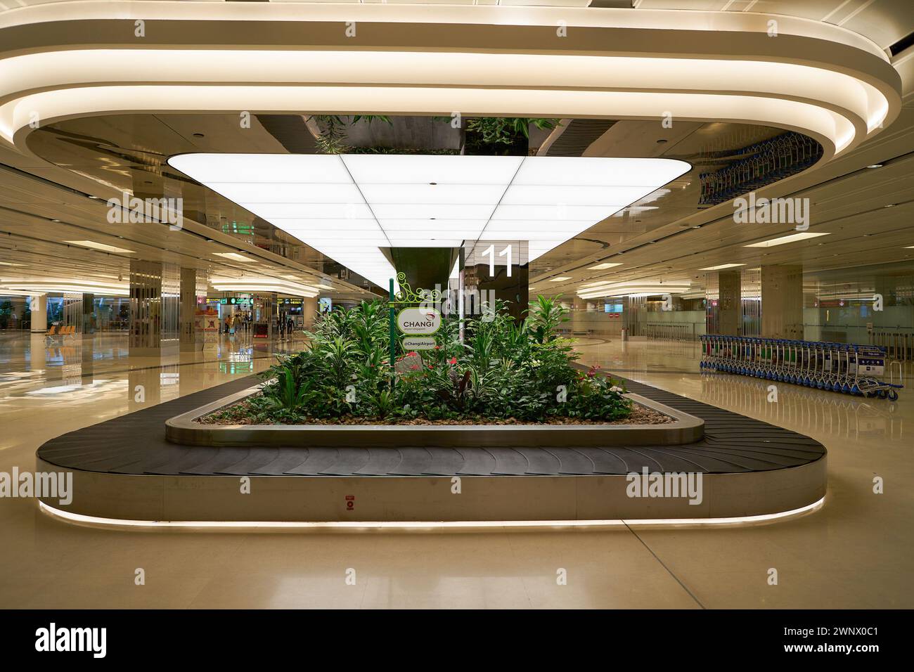 SINGAPORE - NOVEMBER 04, 2023: baggage claim area Singapore Changi ...