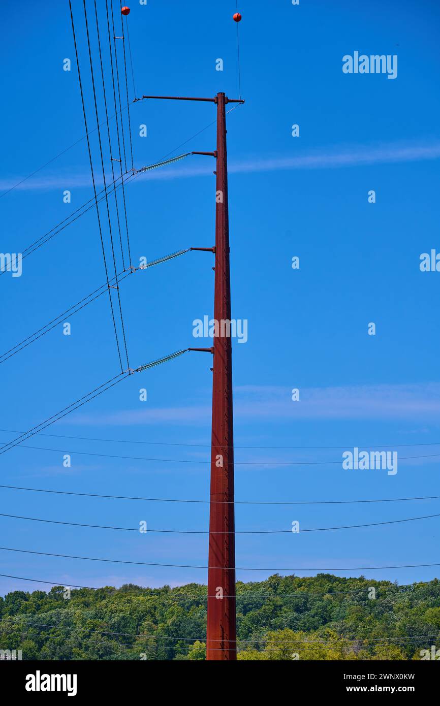 Electricity distribution and high voltage infrastructure Stock Photo ...