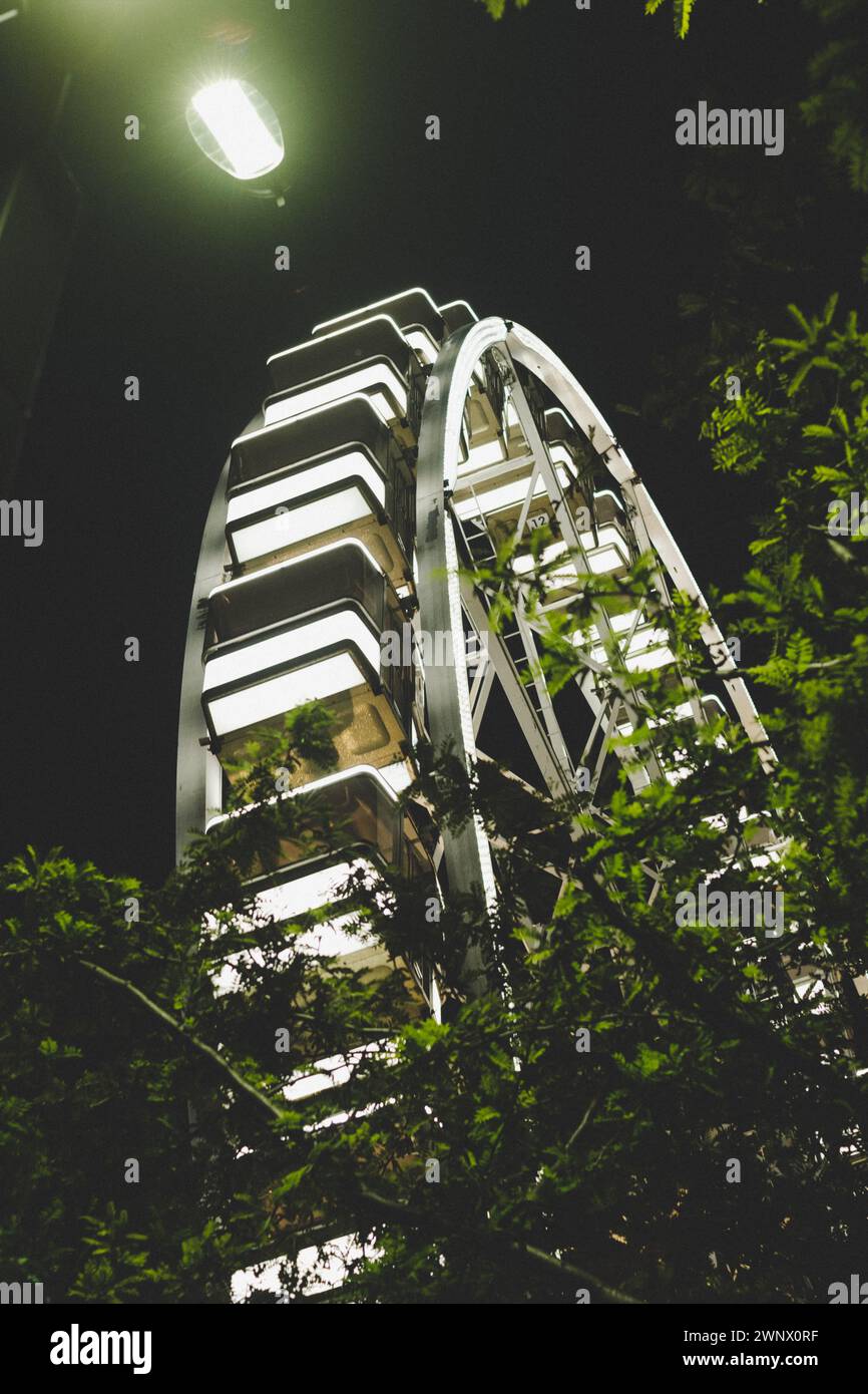 Ferris Wheel of Budapest at night, Budapest Eye Stock Photo - Alamy