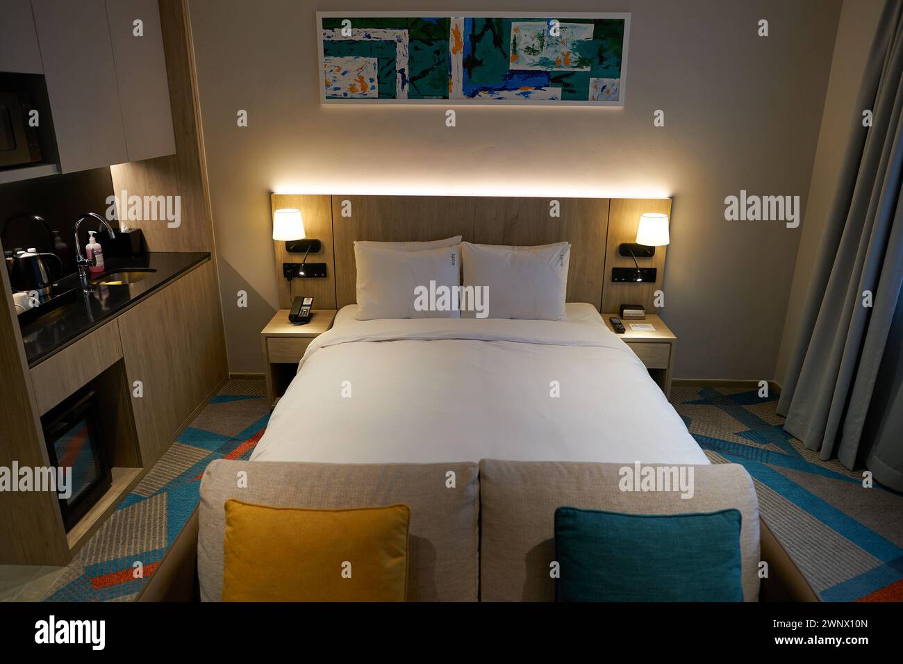 SINGAPORE - NOVEMBER 05, 2023: interior shot of a room with one double ...