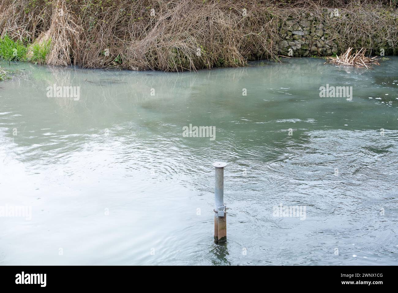 Slough, UK. 4th March, 2024. Thames Water are discharging sewage from ...