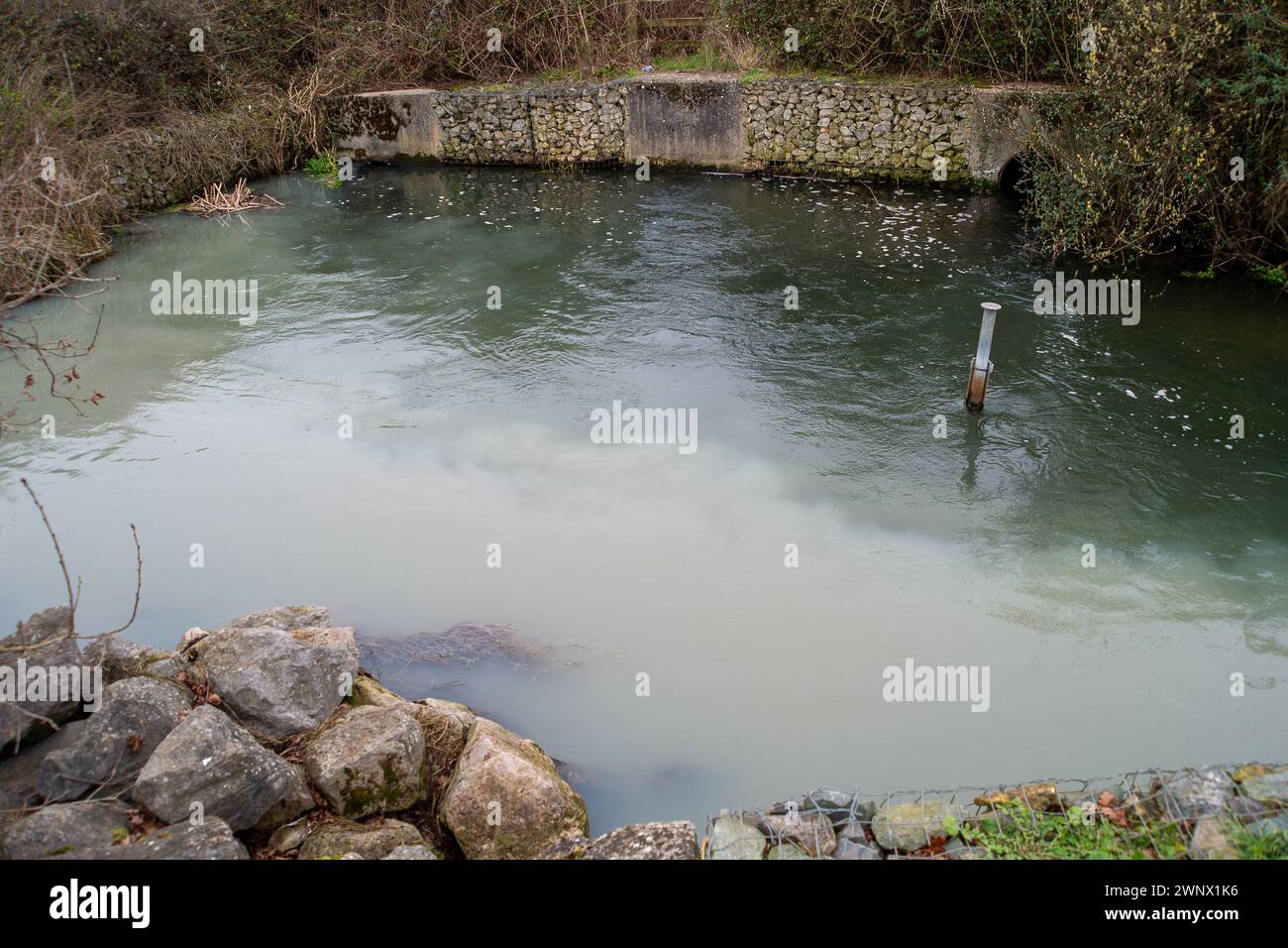 Slough, UK. 4th March, 2024. Thames Water are discharging sewage from ...
