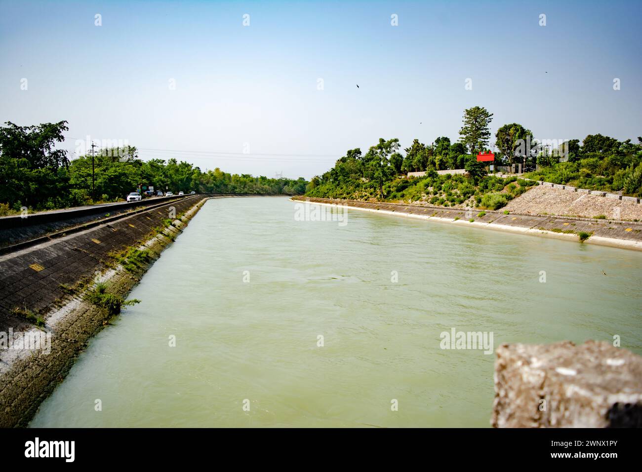 Artificial river Rishikesh, An artificial water course. An artificial ...