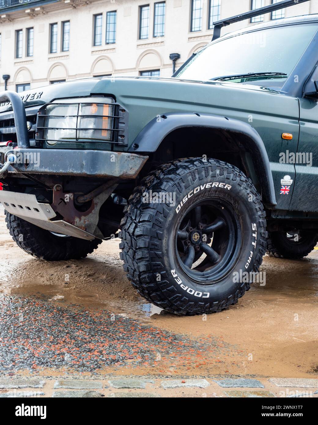 New Brighton Wallasey UK 02 March 2024 Off road 4 wheel drive vehicle ...