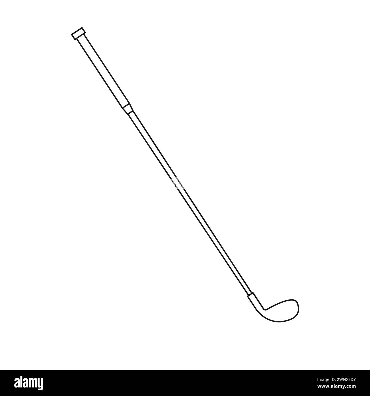 Vector flat outline golf stick isolated on white background Stock ...