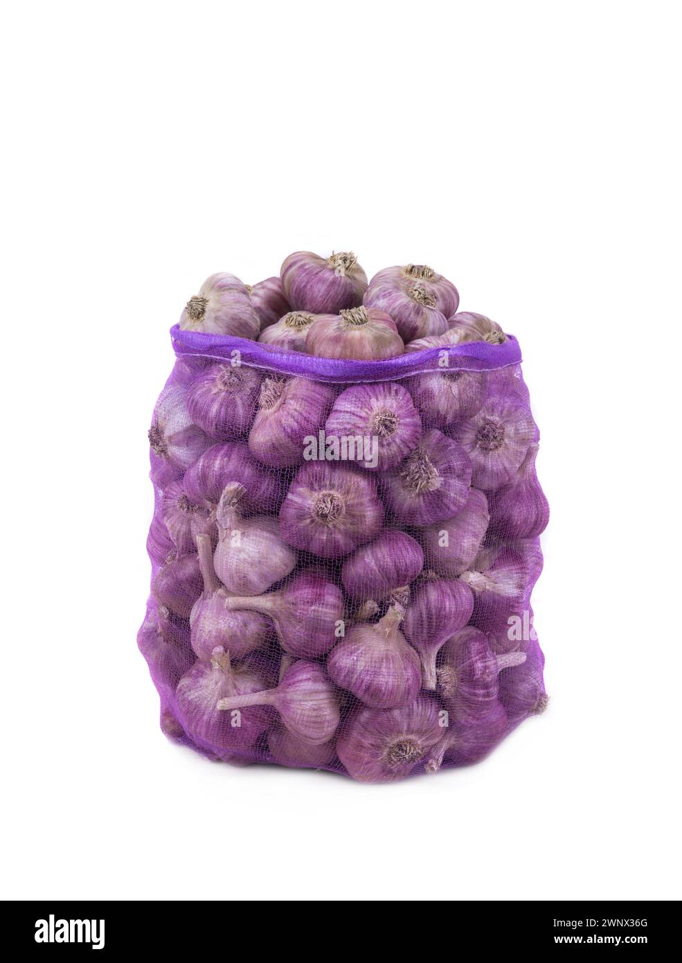 garlic bag on a white background Stock Photo - Alamy
