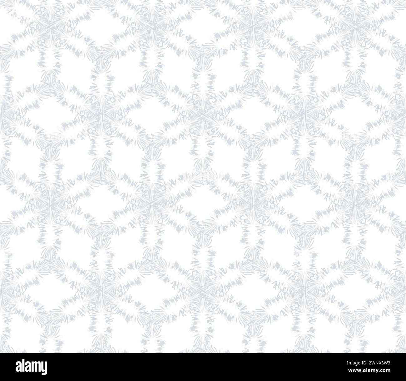 Abstract winter snow seamless pattern. Artistic line snowflake ...