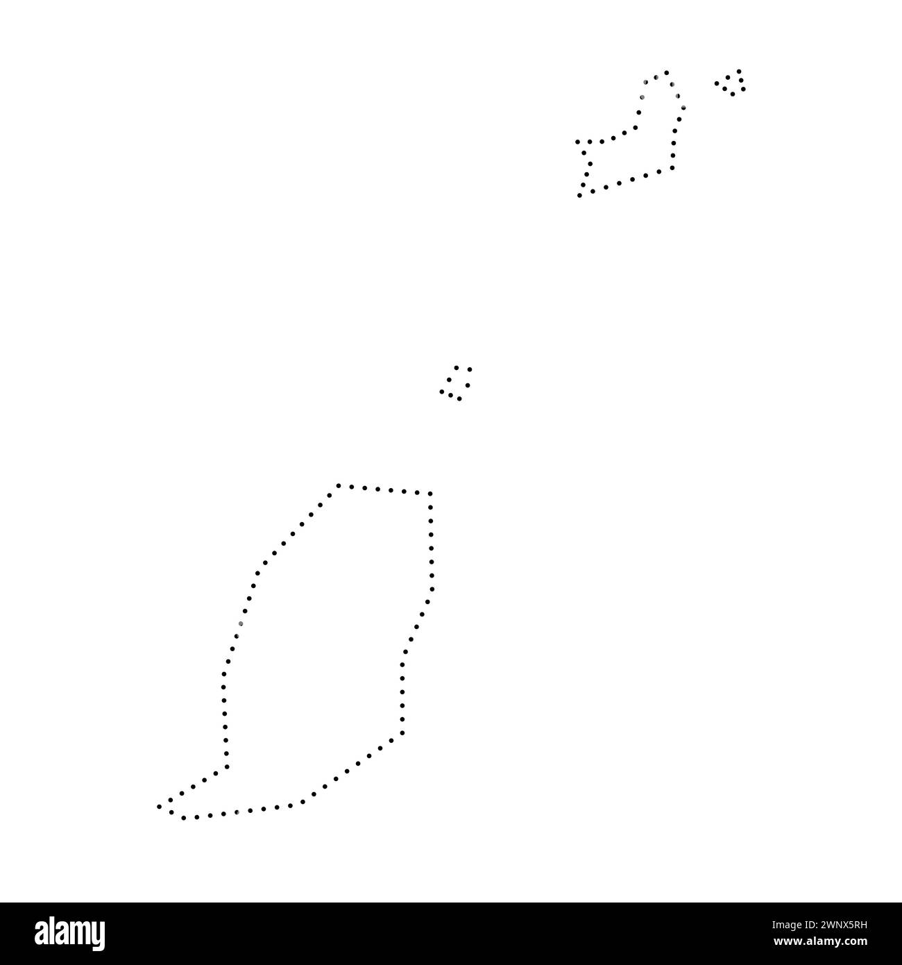 Grenada country simplified map. Black dotted outline contour. Simple vector icon Stock Vector ...
