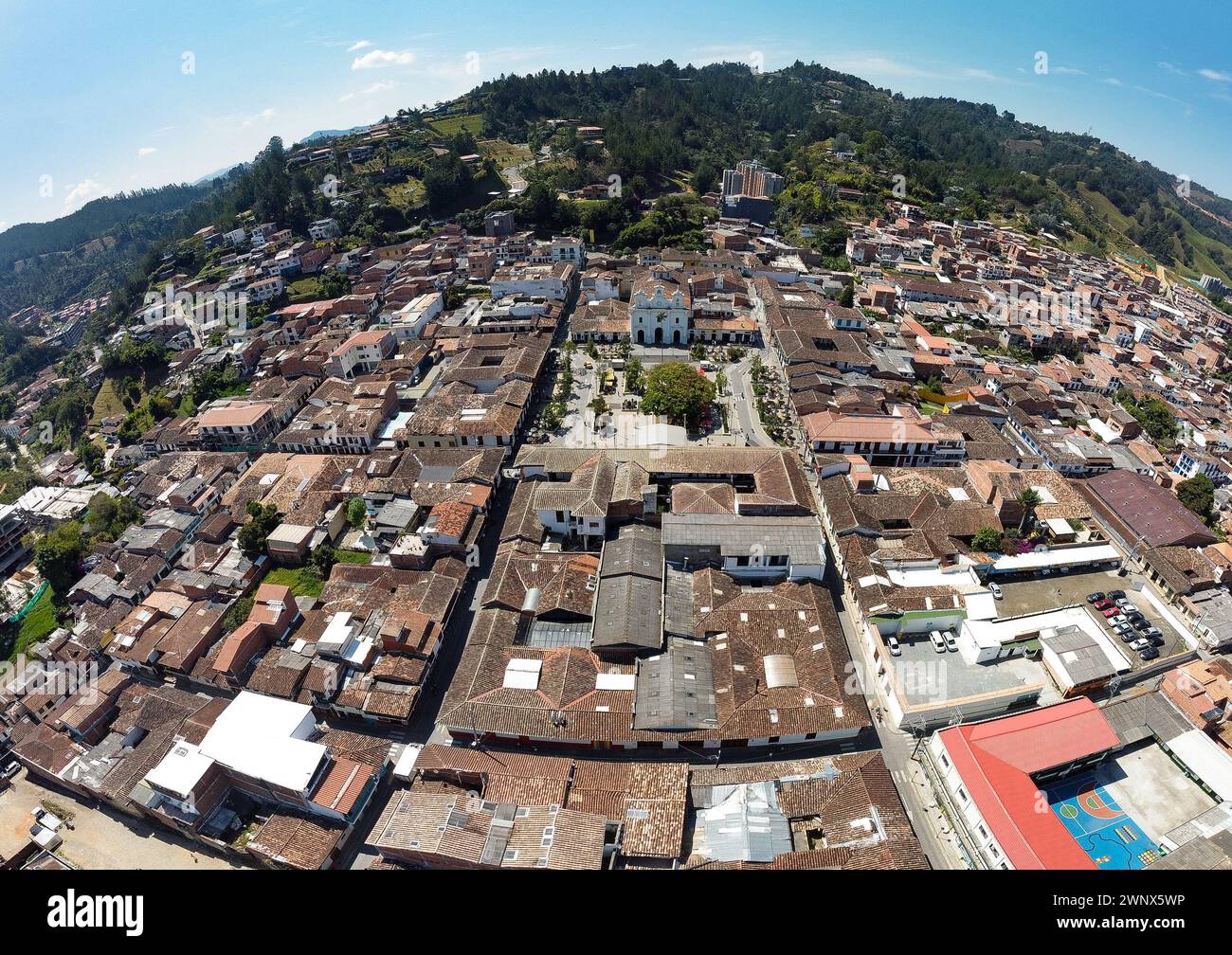 El Retiro, Antioquia - Colombia - March 2, 2024. Aerial view with drone ...