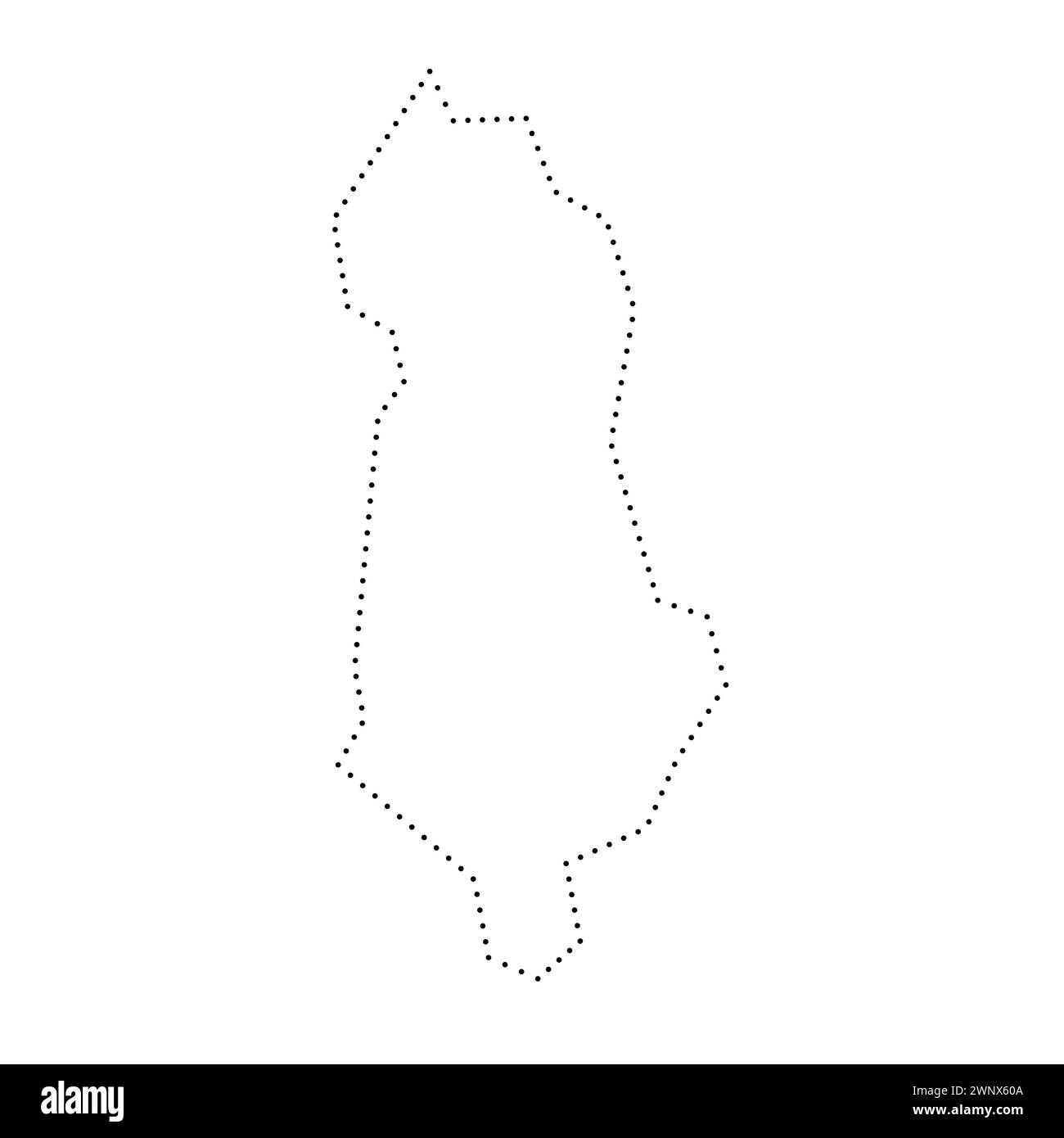 Albania country simplified map. Black dotted outline contour. Simple vector icon Stock Vector ...