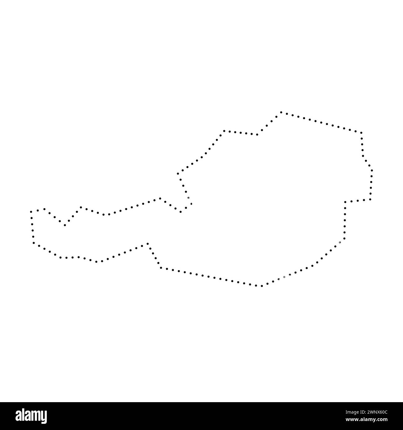 Austria country simplified map. Black dotted outline contour. Simple ...