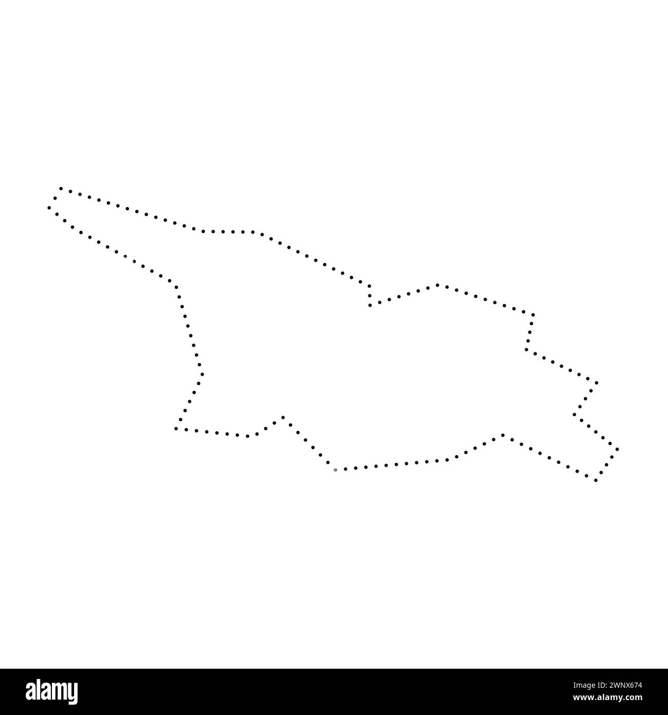 Georgia country simplified map. Black dotted outline contour. Simple ...