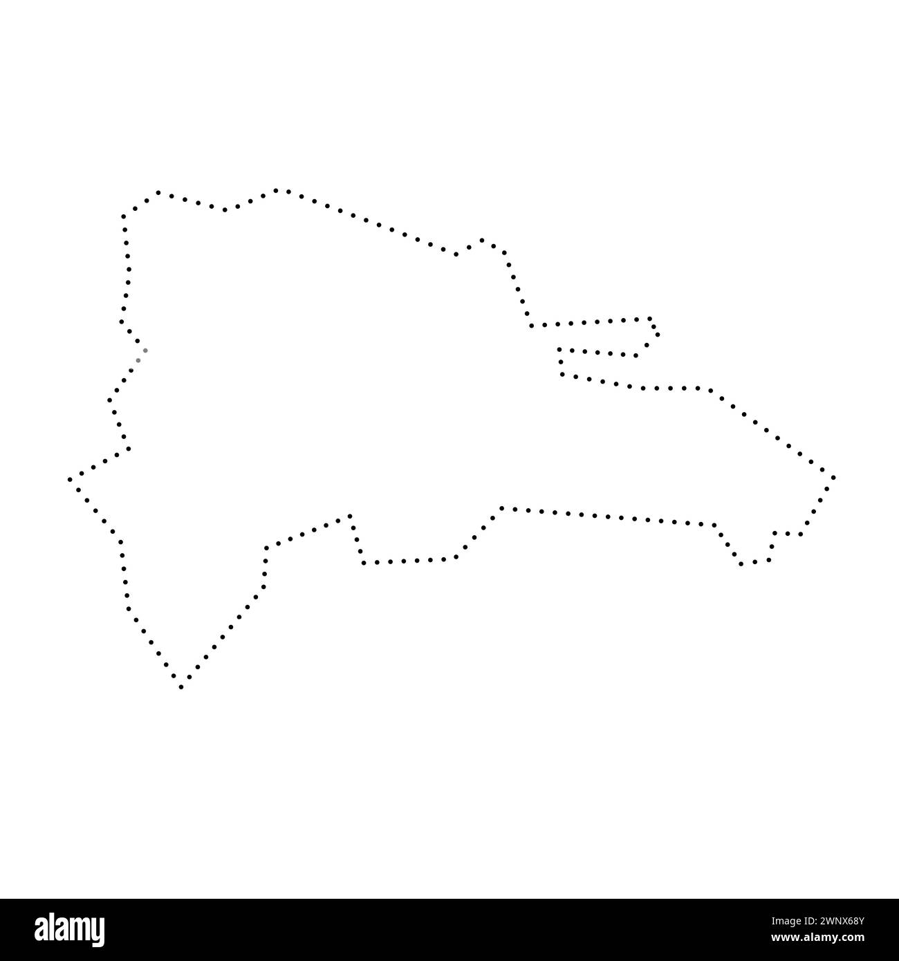 Dominican Republic country simplified map. Black dotted outline contour ... Dominican Republic country simplified map. Black dotted outline contour ...