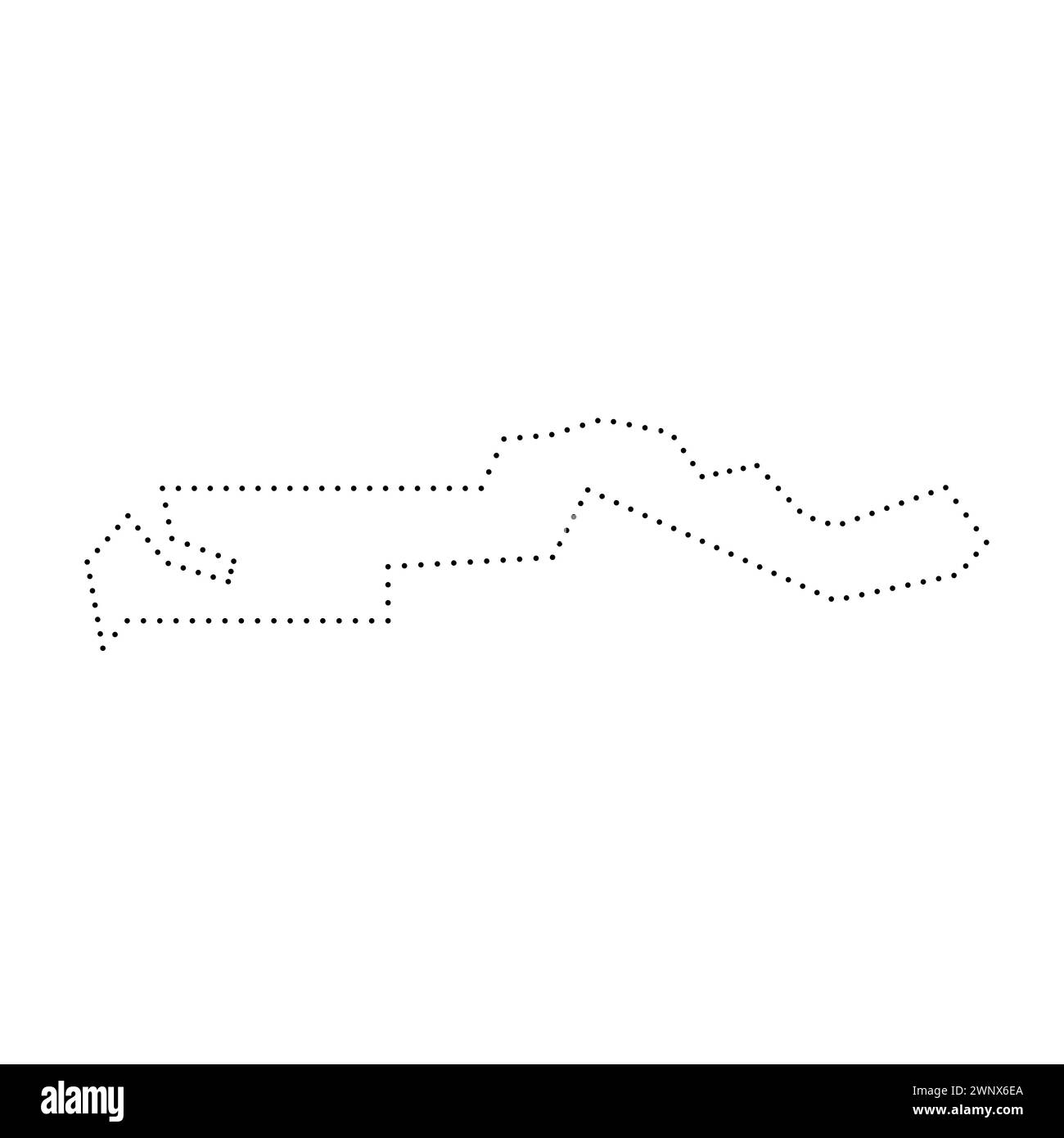 Gambia vector outline map Black and White Stock Photos & Images - Alamy