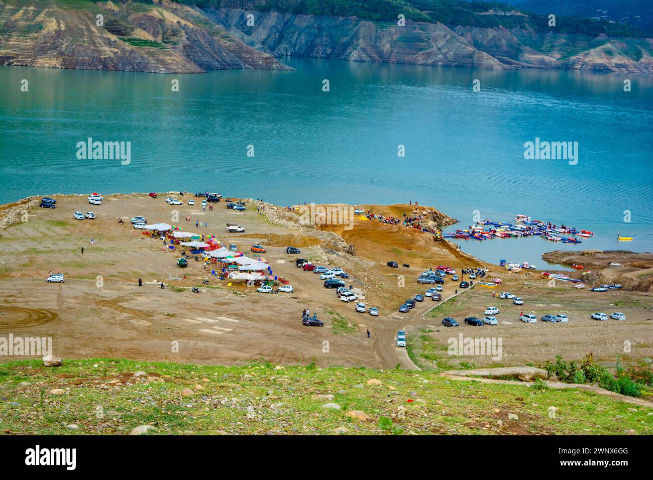 Tehri lake surrounded by mountains in Uttarakhand, india, Tehri Lake is ...