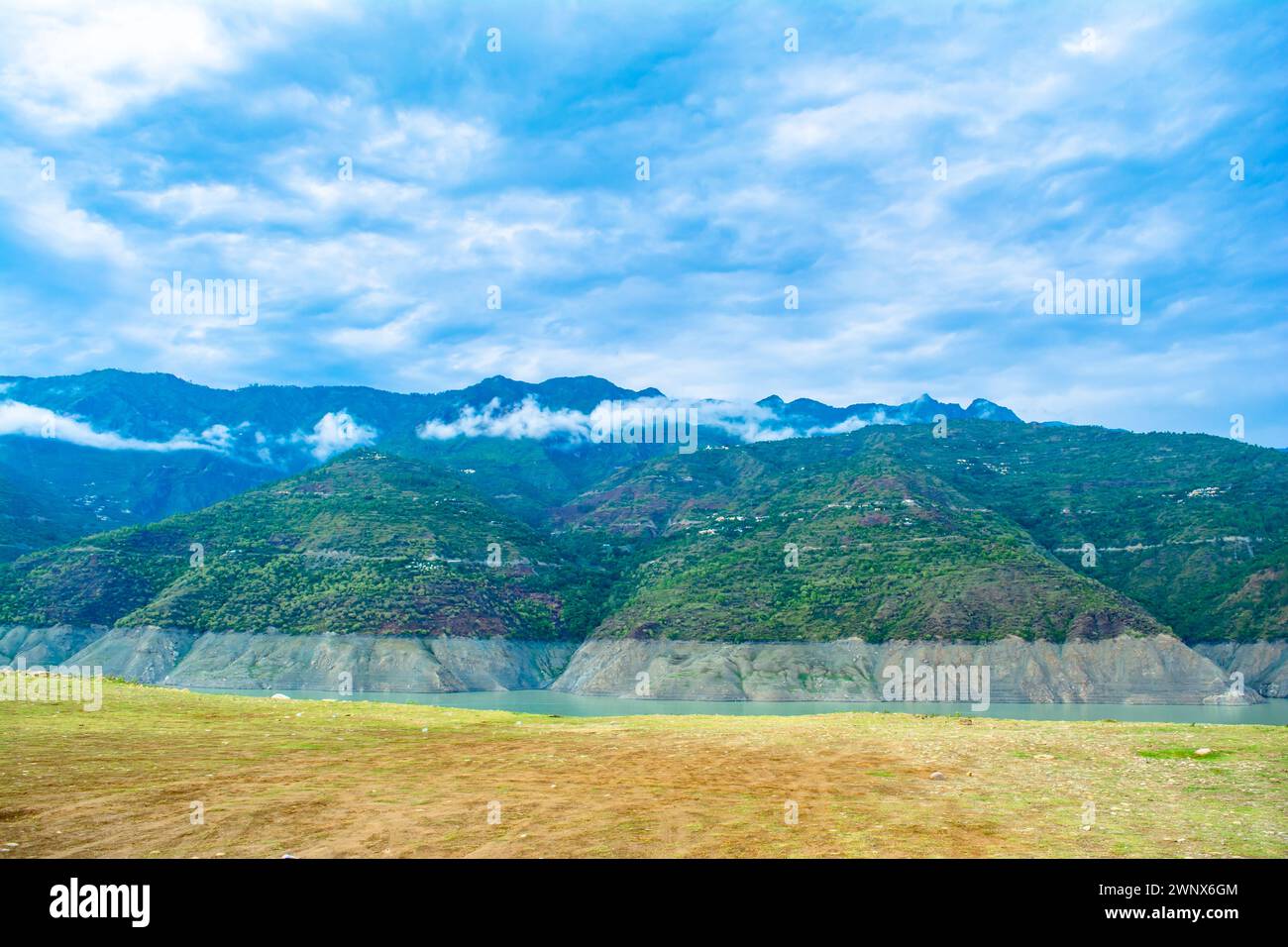 Tehri lake surrounded by mountains in Uttarakhand, india, Tehri Lake is ...