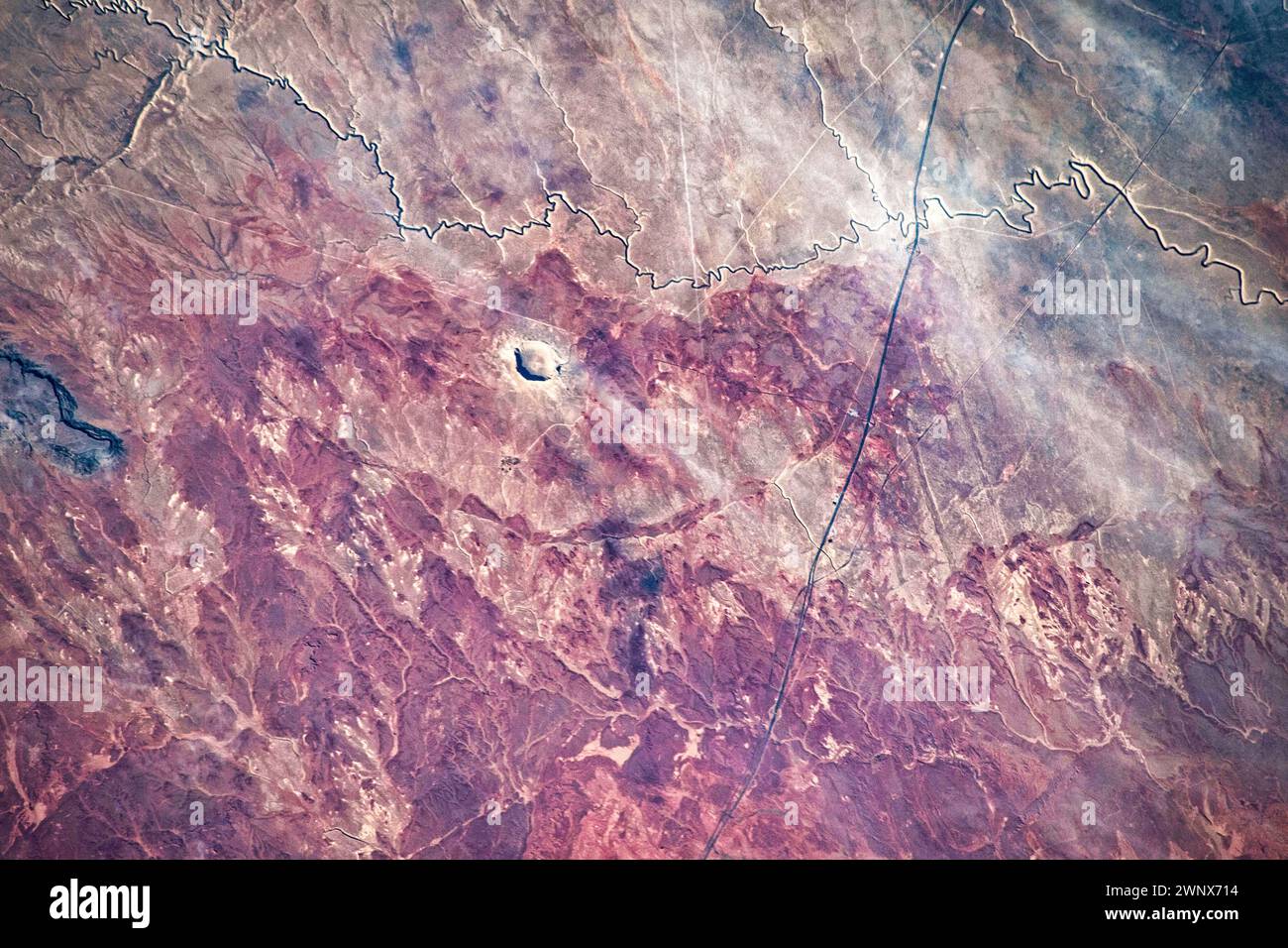 land feature close to Truth or Consequences, New Mexico, USA. Digital ...