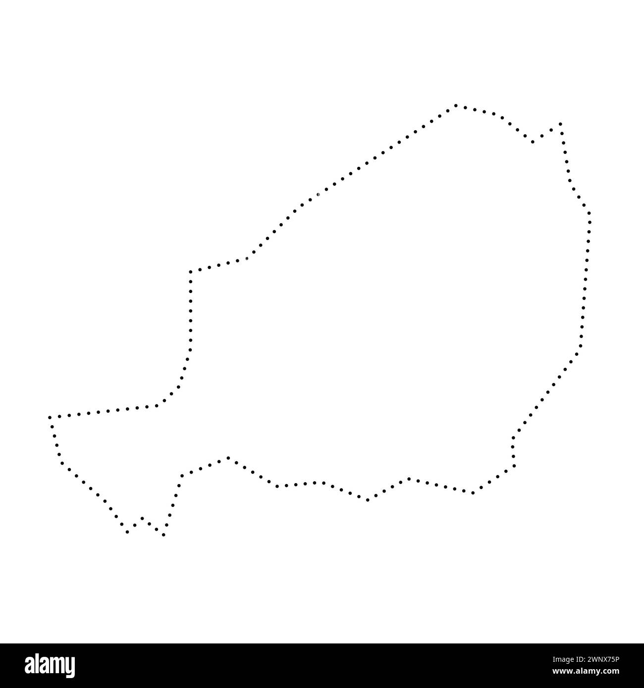 Niger country simplified map. Black dotted outline contour. Simple ...