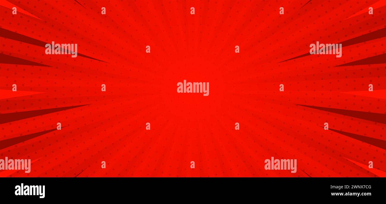 Flat design red comic style background. Pop art comic background ...