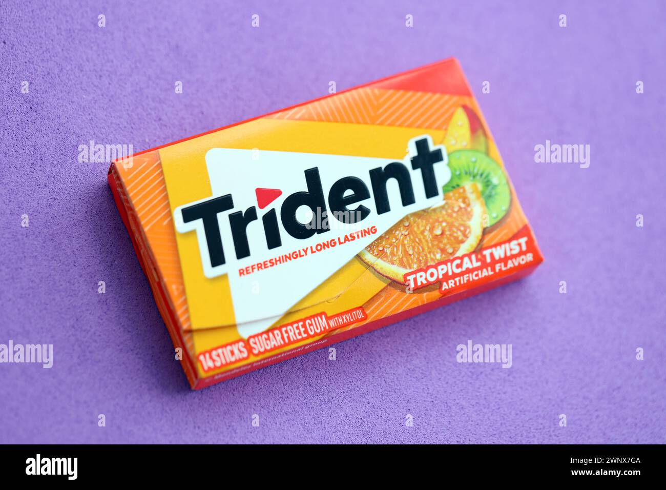 Kyiv Ukraine November 27 2023 Trident Chewing Gum Pack Trident Is