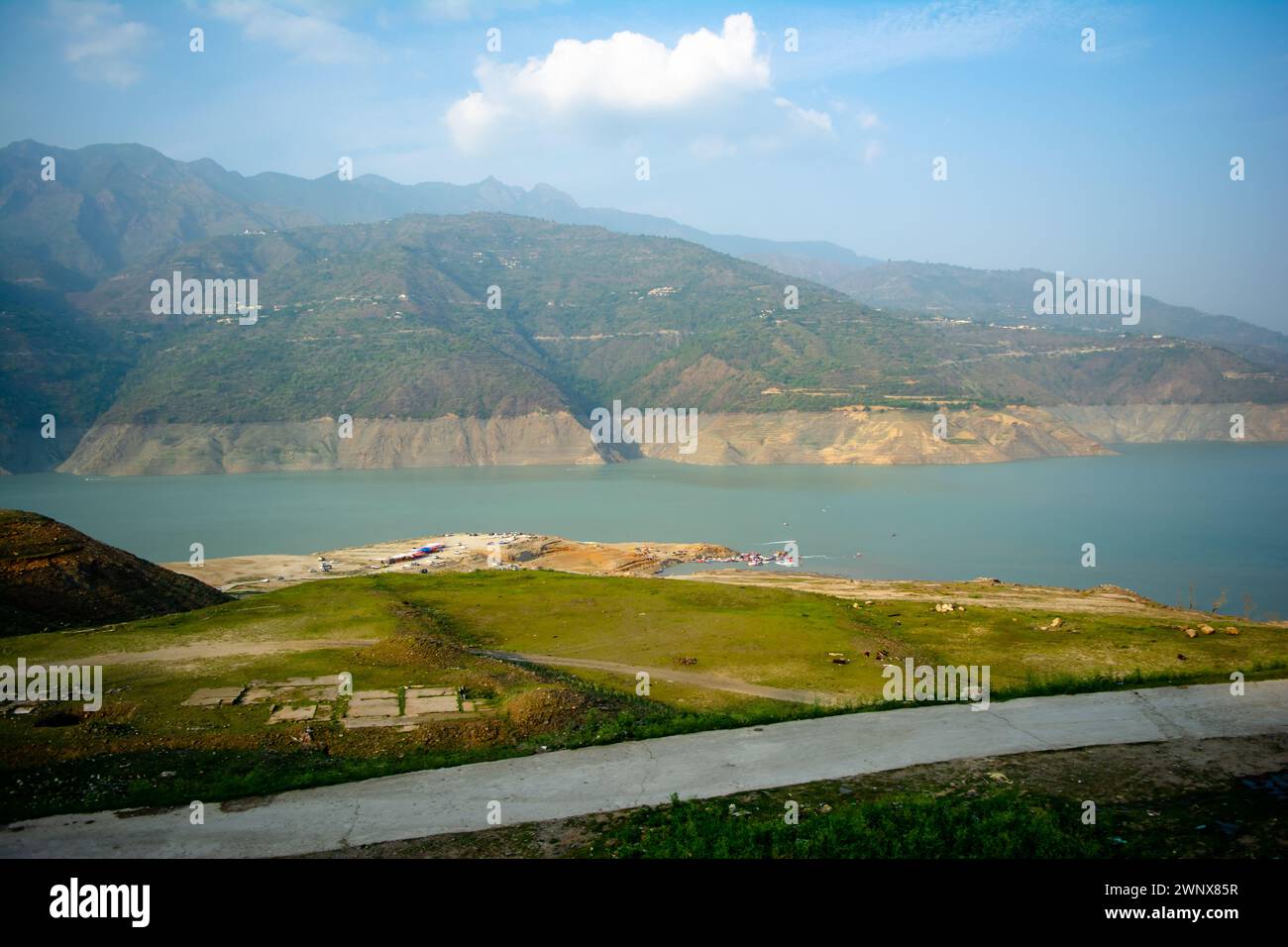 Tehri lake surrounded by mountains in Uttarakhand, india, Tehri Lake is ...