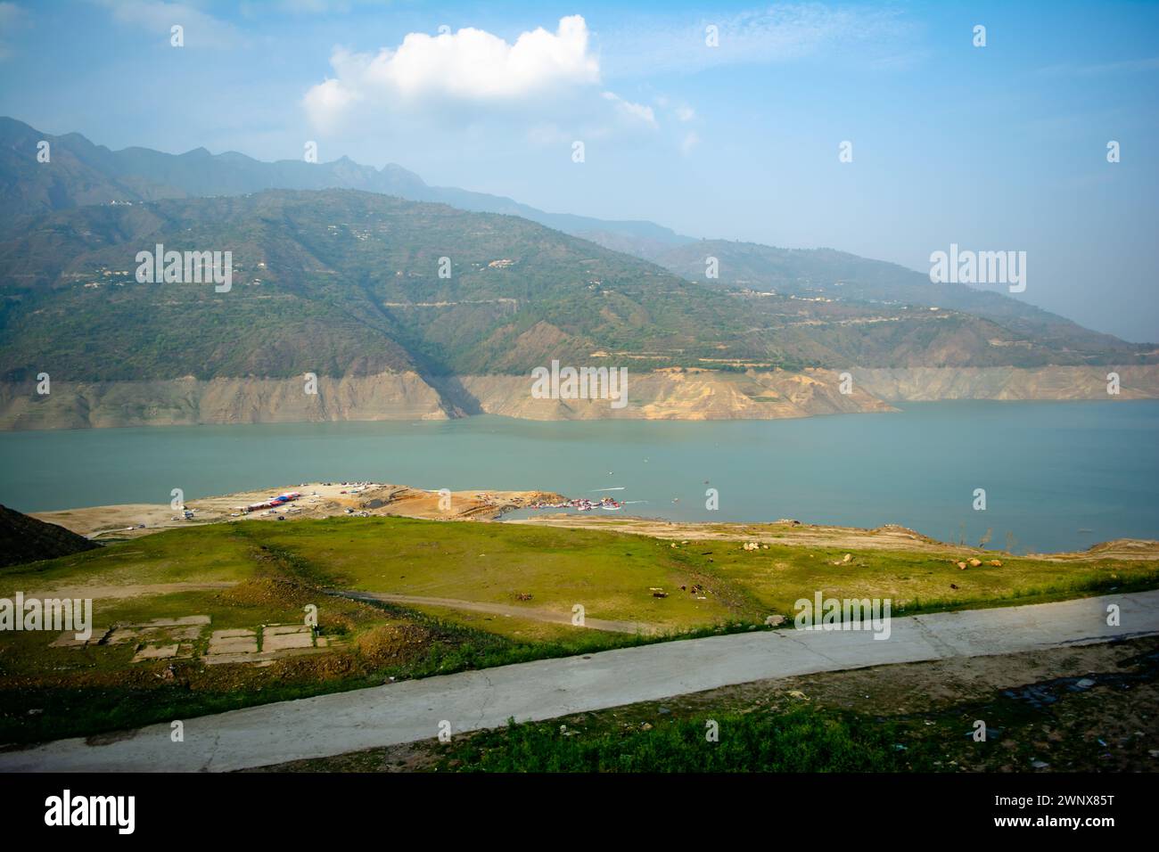 Tehri lake surrounded by mountains in Uttarakhand, india, Tehri Lake is ...